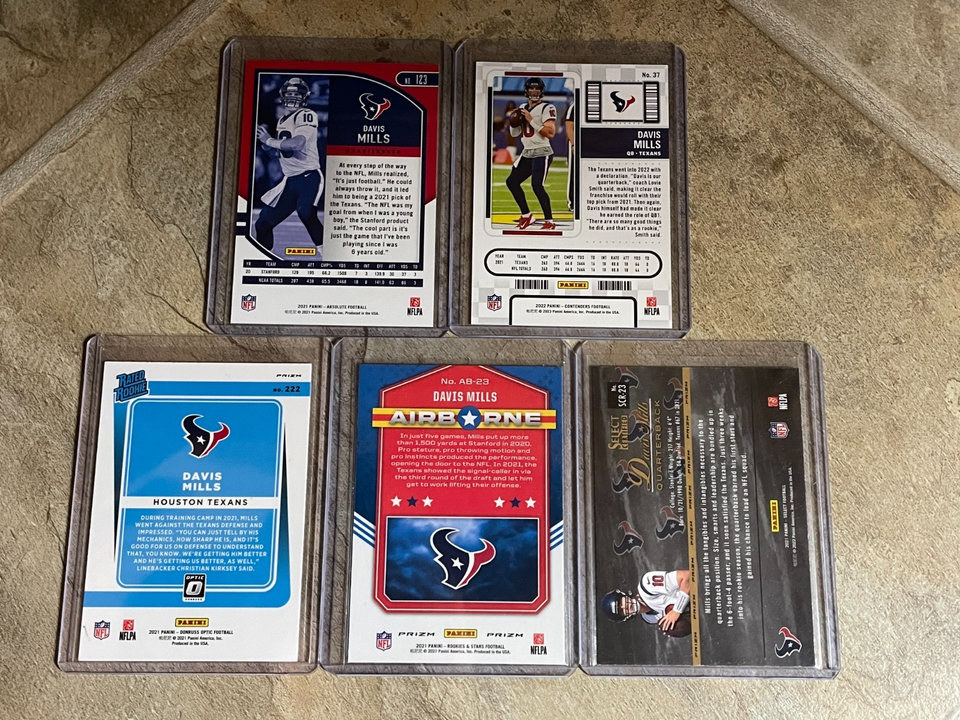 Davis Mills Rookie Lot (x5) Parallel/Refractor/#'d - Texans | eBay