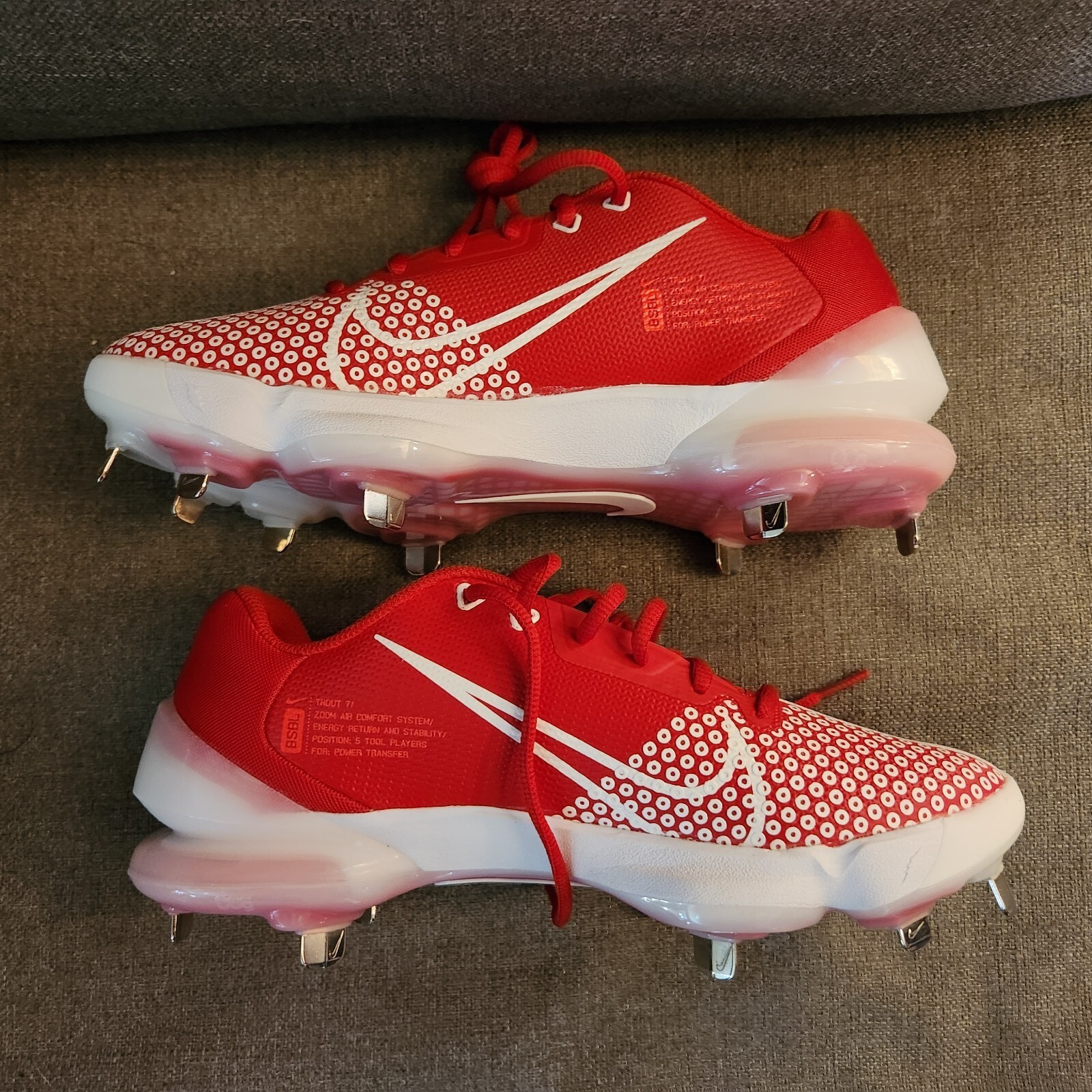 Nike Force Zoom Trout 7.5 Pro Red Baseball Shoes Men's Size US 7 NEW ...