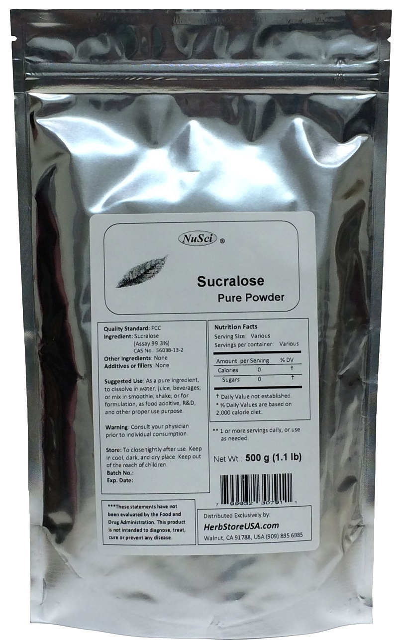 NuSci Pure Sucralose Powder 100g no calories 600 times sweeter than ...