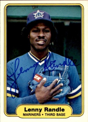 Lenny Randle Seattle Mariners 1982 Fleer #516 Autographed Signed ...