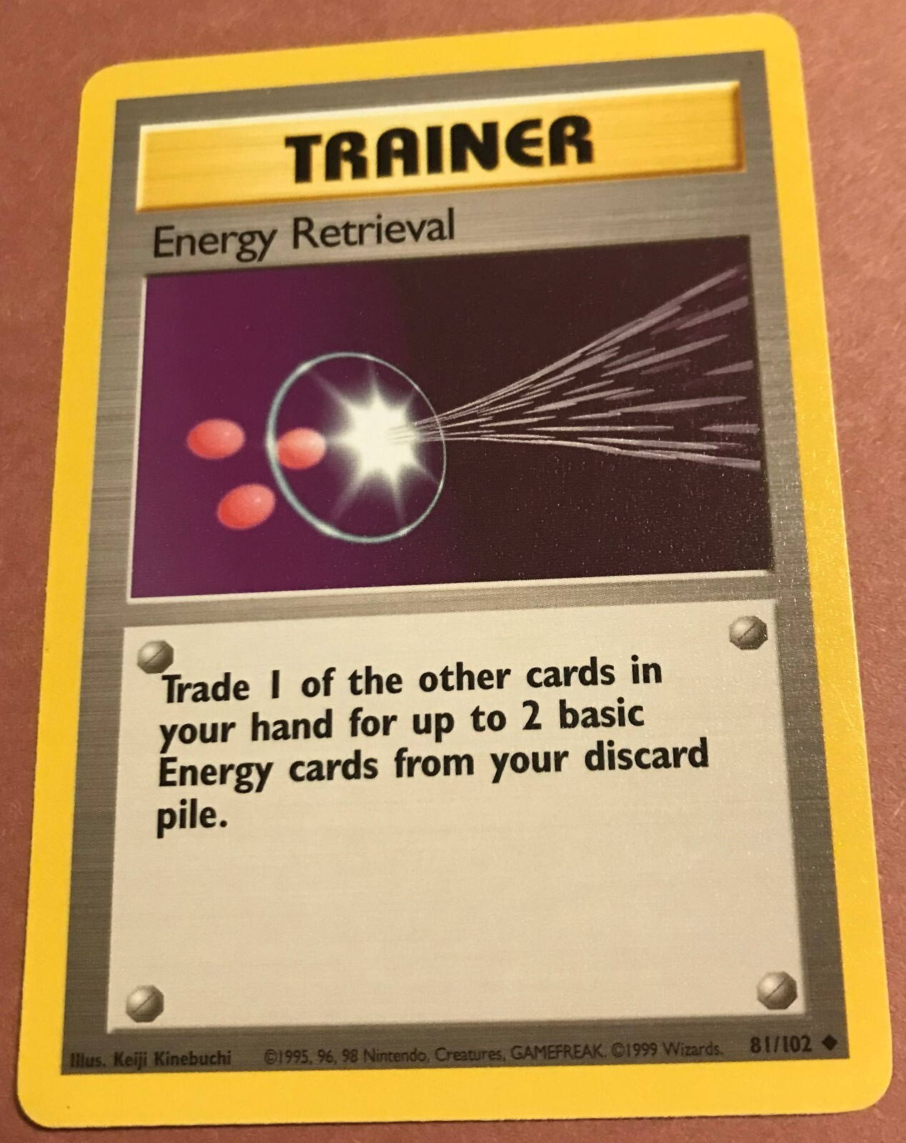 Pokémon Card ENERGY RETRIEVAL Base Set 81/102 Uncommon Trainer | eBay