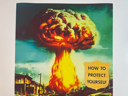 Nuclear Bomb Poster Vintage Style Print 1950s Atomic Bomb Art End of ...