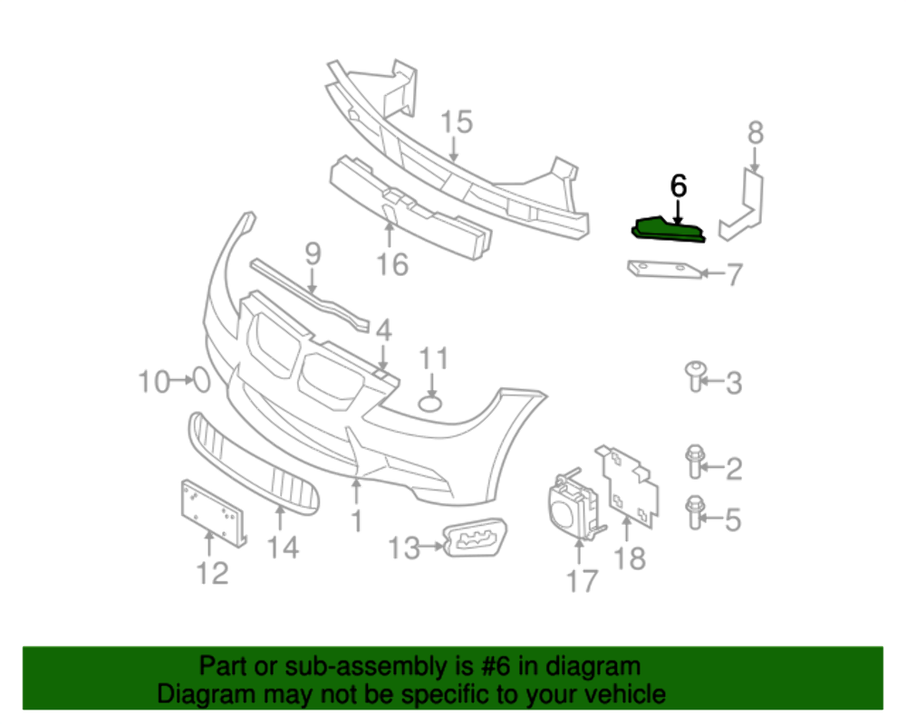 New Genuine BMW Guide For Bumper Side Righ (2008-2013) OE 51117900762 ...