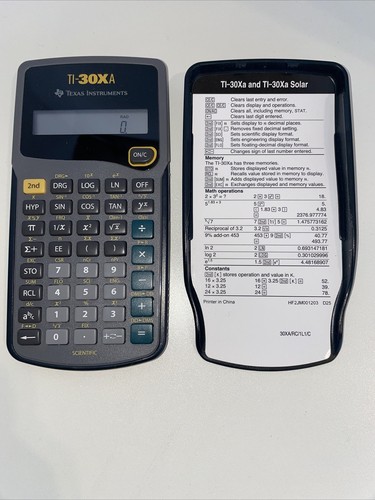 Texas Instruments TI-30Xa Scientific Calculator w/ Cover TESTED ...