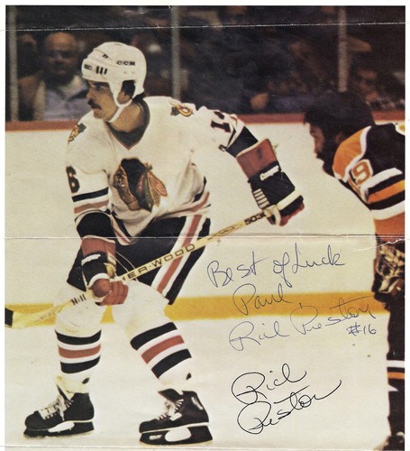 Rich Preston Signed / Autographed Hockey Magazine Page Chicago Black ...