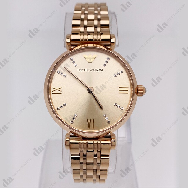 Emporio Armani AR11059 Women's Watch 32mm Rose Gold Stainless Steel for ...