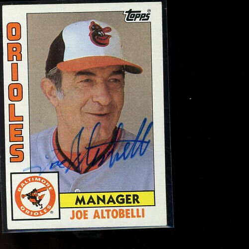 1984 Topps #21 Joe Altobelli Baltimore Orioles Signed Autograph (AK13 ...