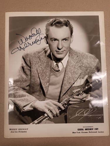Woody Herman Autographed Hand Signed 8" x 10" Photograph Black & White ...