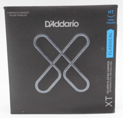 D'Addario Hard Tension Classical XT Silver Plated Copper Guitar Strings ...