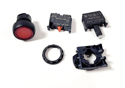 Allen Bradley Red Illuminated Flush Push Button Color-Red 800FP ...