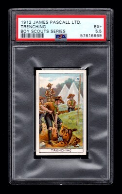 PSA 5.5 TRENCHING 1912 James Pascall Boy Scouts Card HIGHEST EVER ...