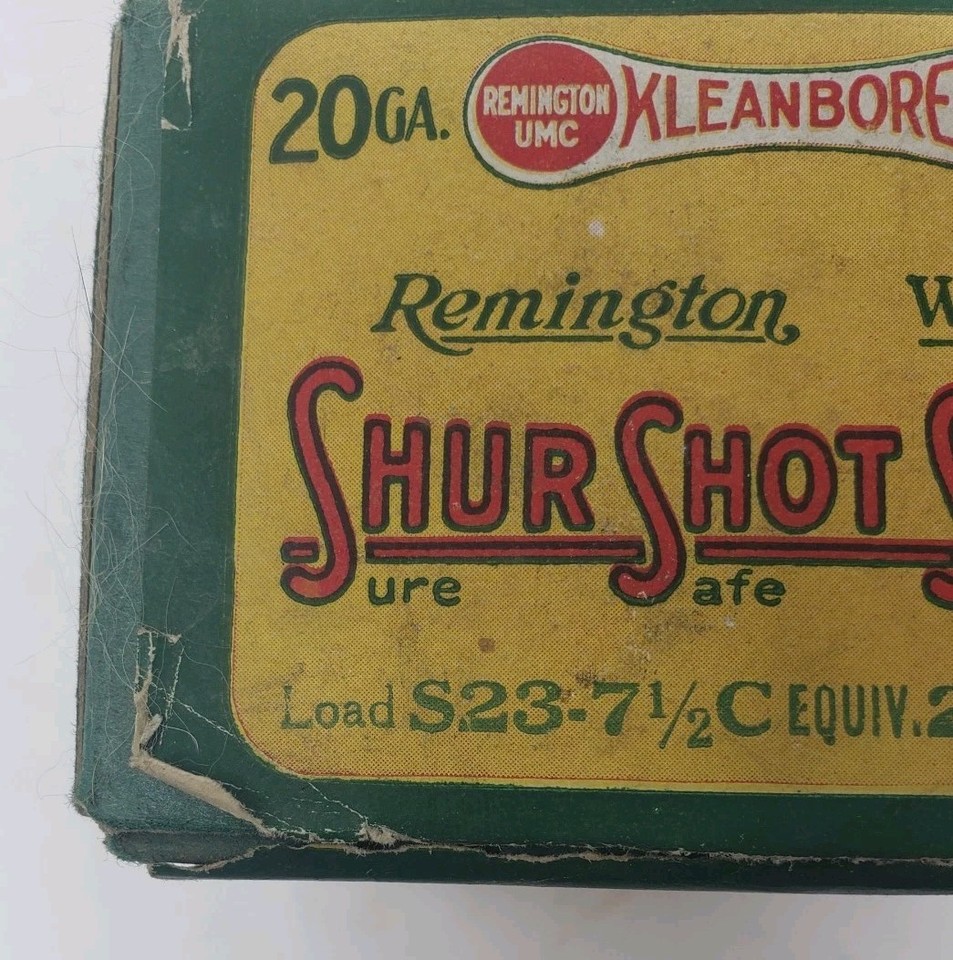 Vintage Shotgun 2 Piece Shell Box Remington Sure Shot Shells Original ...