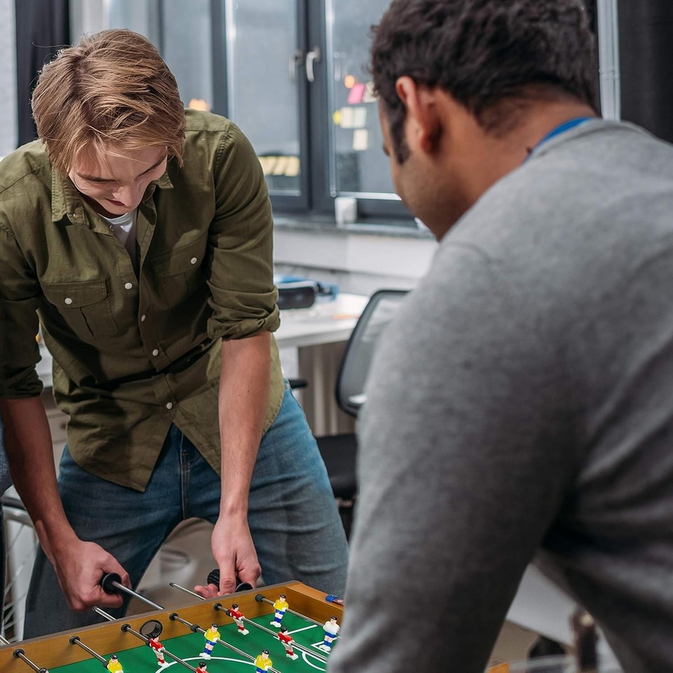 Global Gizmos Deluxe Multi-Coloured Tabletop Foosball Game - No ...