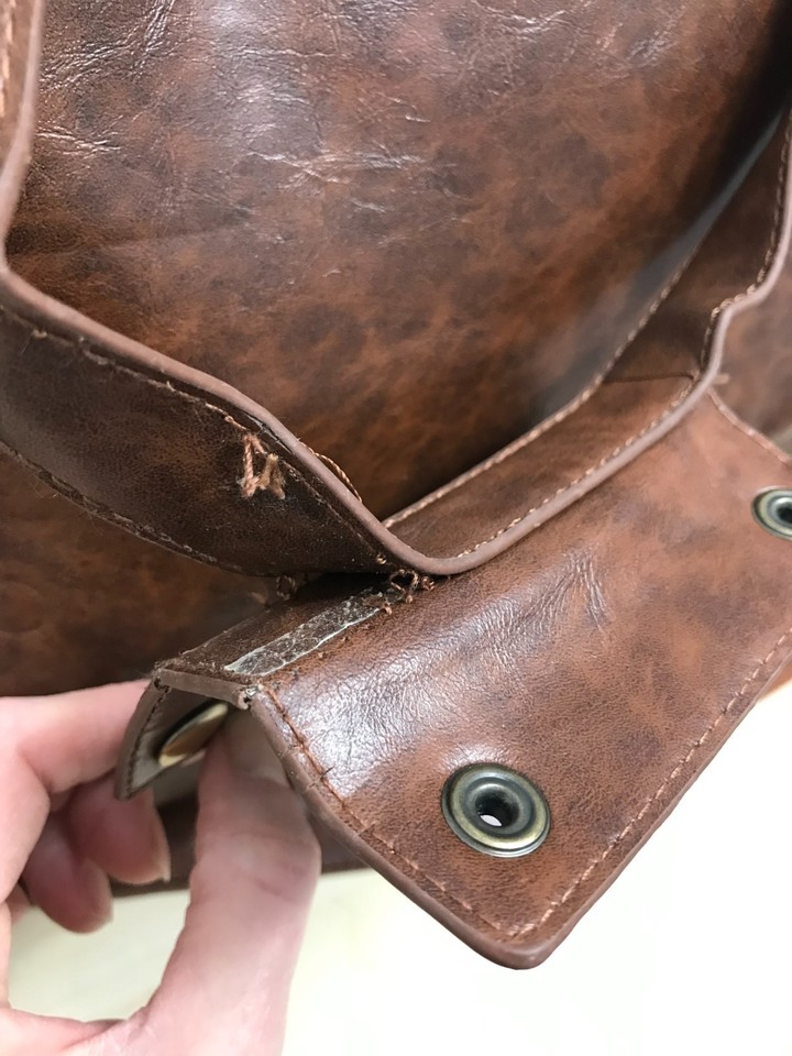 Ceci London Brown Faux Leather Duffle Bag Trolley Case (AL121K35) | eBay UK