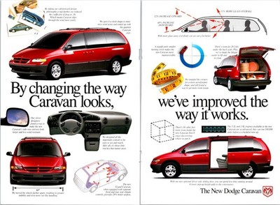 Dodge Caravan Improved the way it Works Vintage Print Ad 1995 2 pg | eBay