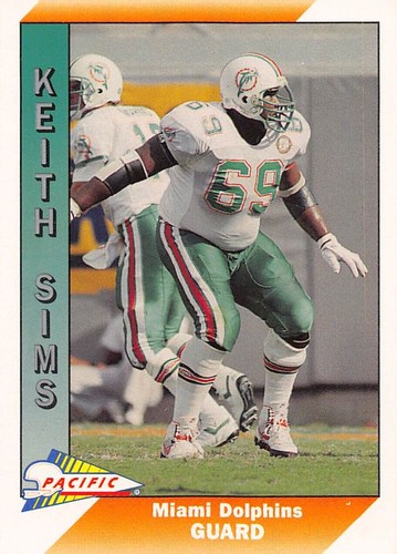 Keith Sims 1991 Pacific 275 Miami Dolphins Football Card | eBay
