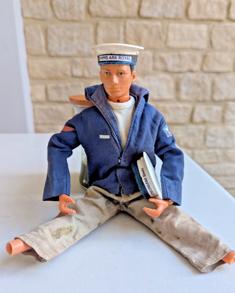 Vintage Action Man Sailor uniform spares Palitoy 1971/78 HMS Ark Royal ...