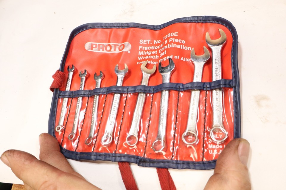 Proto 1200E Fractional 8-Piece Midget Combination Wrench Set | eBay