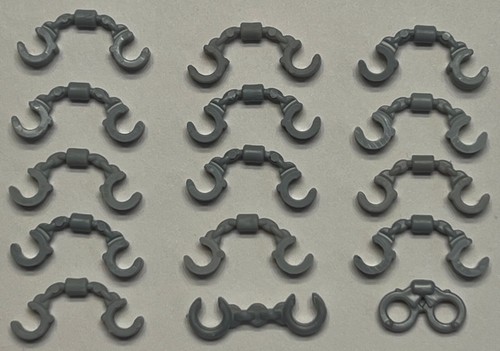 LEGO Lot of 15 Minifigure Police Utensil Handcuffs Light Bluish Gray ...