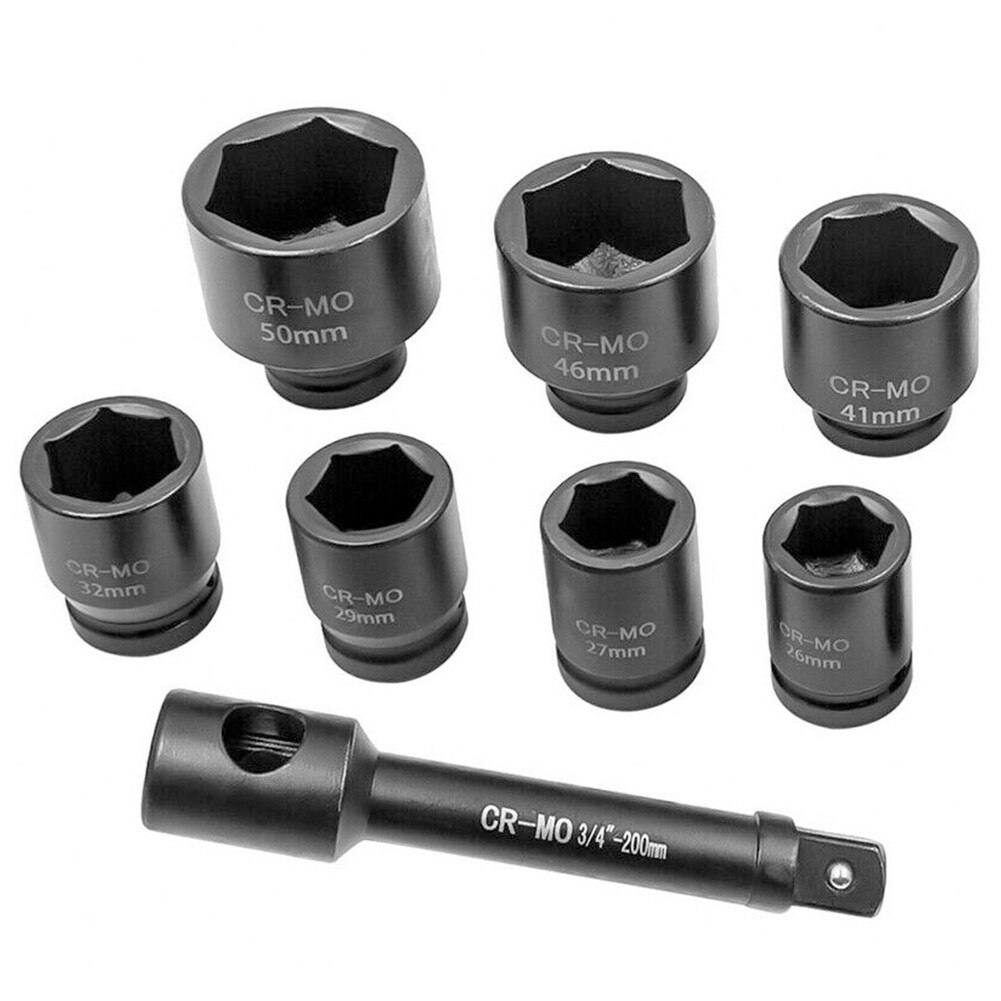 21pcs 3/4 inch Drive Deep Impact Socket Set 19mm-50mm Ratchets ...