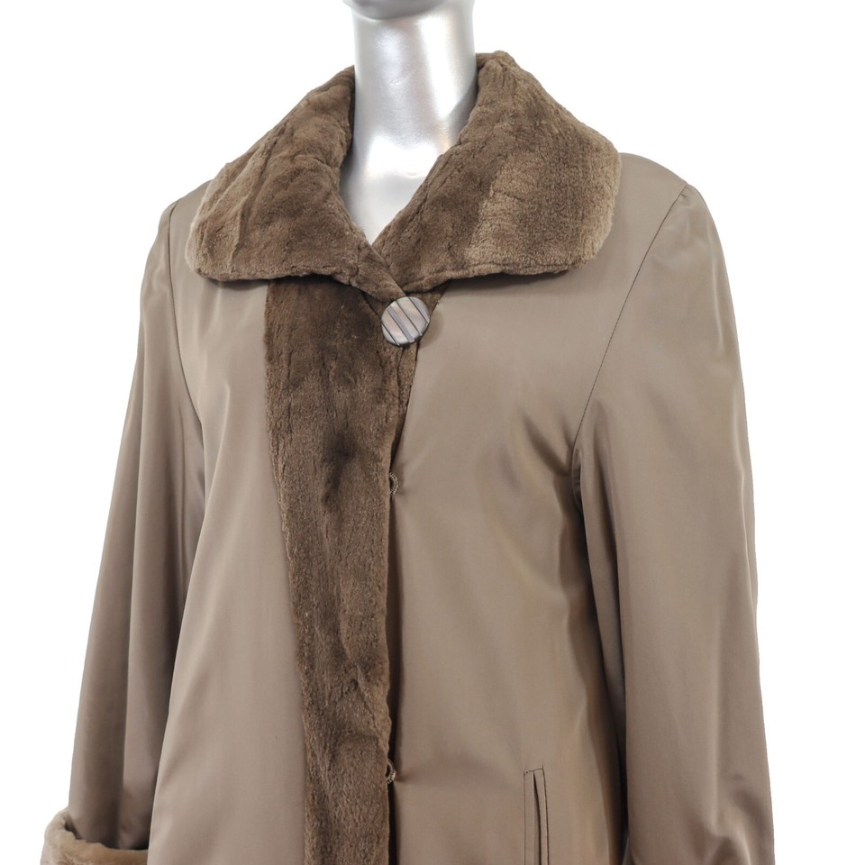 Sheared Mahogany Mink Coat Reversible to Microfiber- Size XXXL | eBay