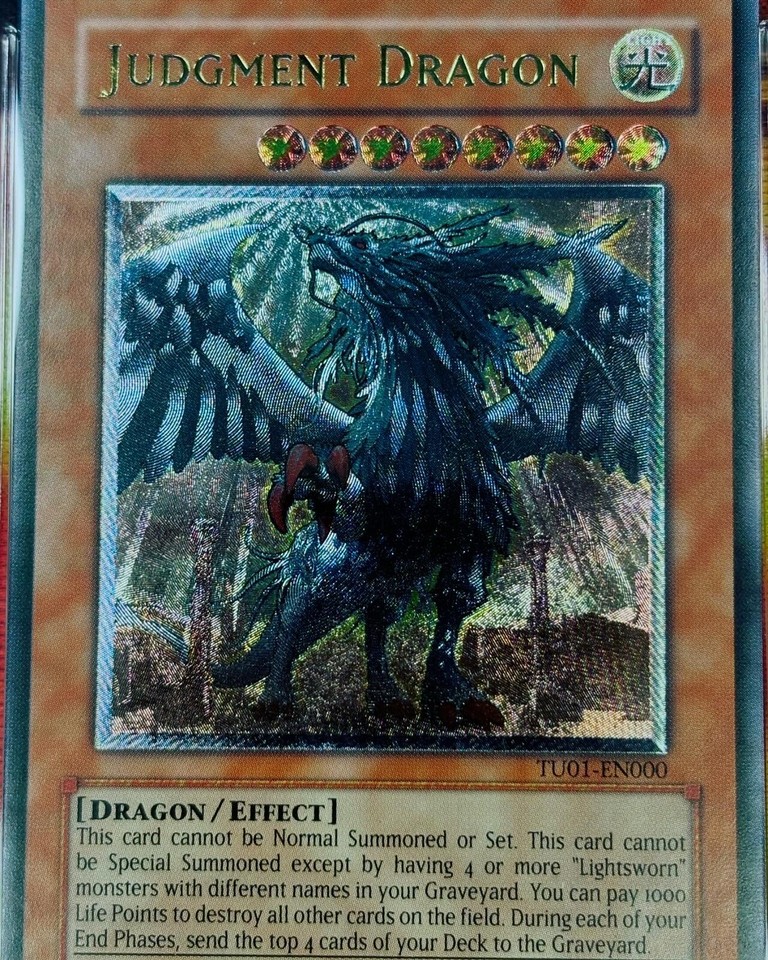 Yugioh Judgment Dragon TU01-EN000 Ultimate Rare CGC Gem Mint 10 EURO ...