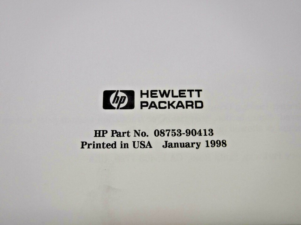 HP BASIC Programming Examples Guide HP 8753E Network Analyzer (Option ...