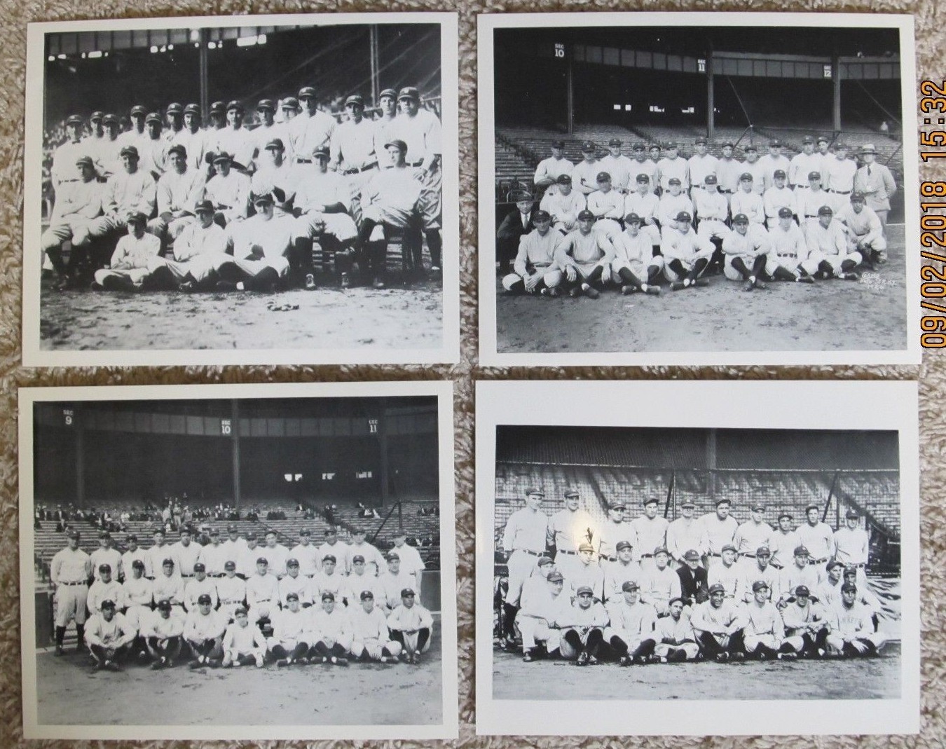 NEW YORK YANKEES TEAM PHOTOS 8X10 1922 1926 1927 1928 BABE RUTH LOU ...