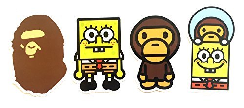 Bathing Ape Bape Milo AAPE Spongebob Skateboard Laptop Luggage Decal ...