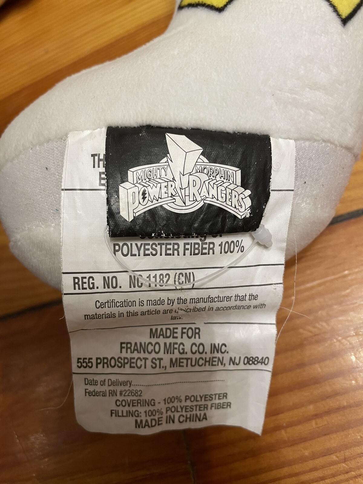 Power Rangers Plush Blue Mighty Morphin 21" Franco 2017 Stuffed Pillow ...