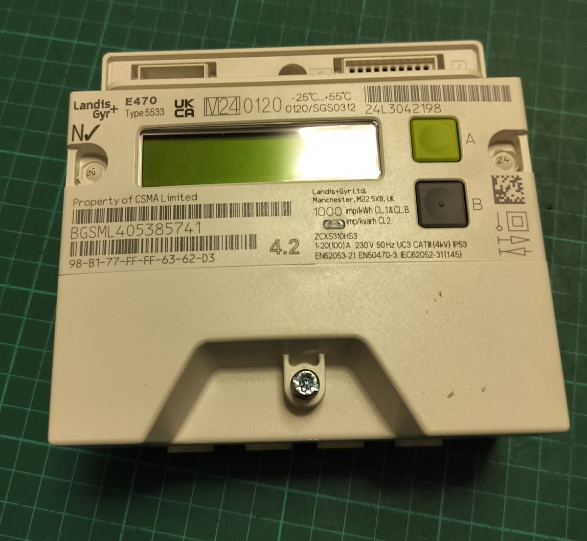 Landis Gyr Meter Landis + Gyr E355 – Powerpal Support