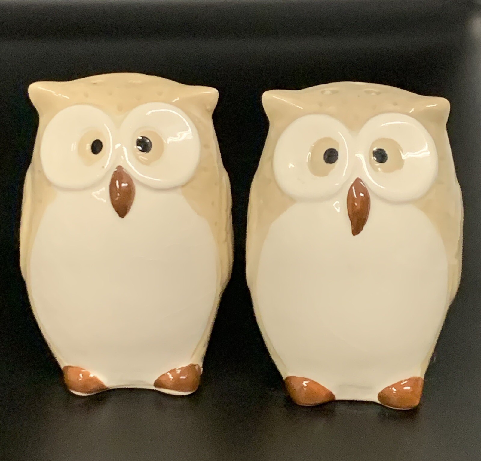 Vintage MCM Ceramic Owls Salt And Pepper Shakers Set Retro Boho | eBay