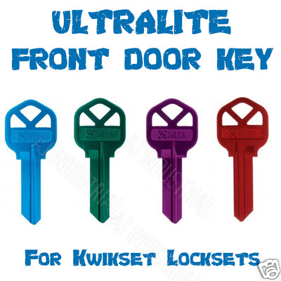 HOUSE KEYS COLORED ULTRALITE FOR KWIKSET, SILCA KS1 UNCUT FRONT DOOR ...
