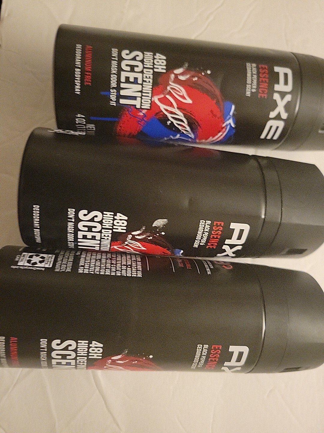 LOT (3) AXE ESSENCE BLACK PEPPER & CEDARWOOD SCENT DEODORANT BODY SPRAY ...