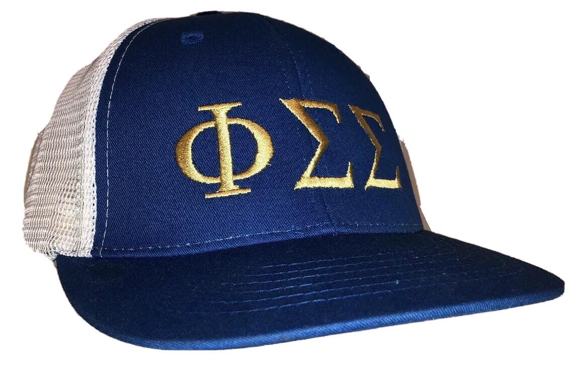 Phi Sigma Sigma Greek Embroidered Baseball Cap Hat Magic Headwear Blue ...