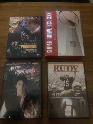 Football DVD Lot (4) The Program Rudy All The Right Moves Super Bowl ...