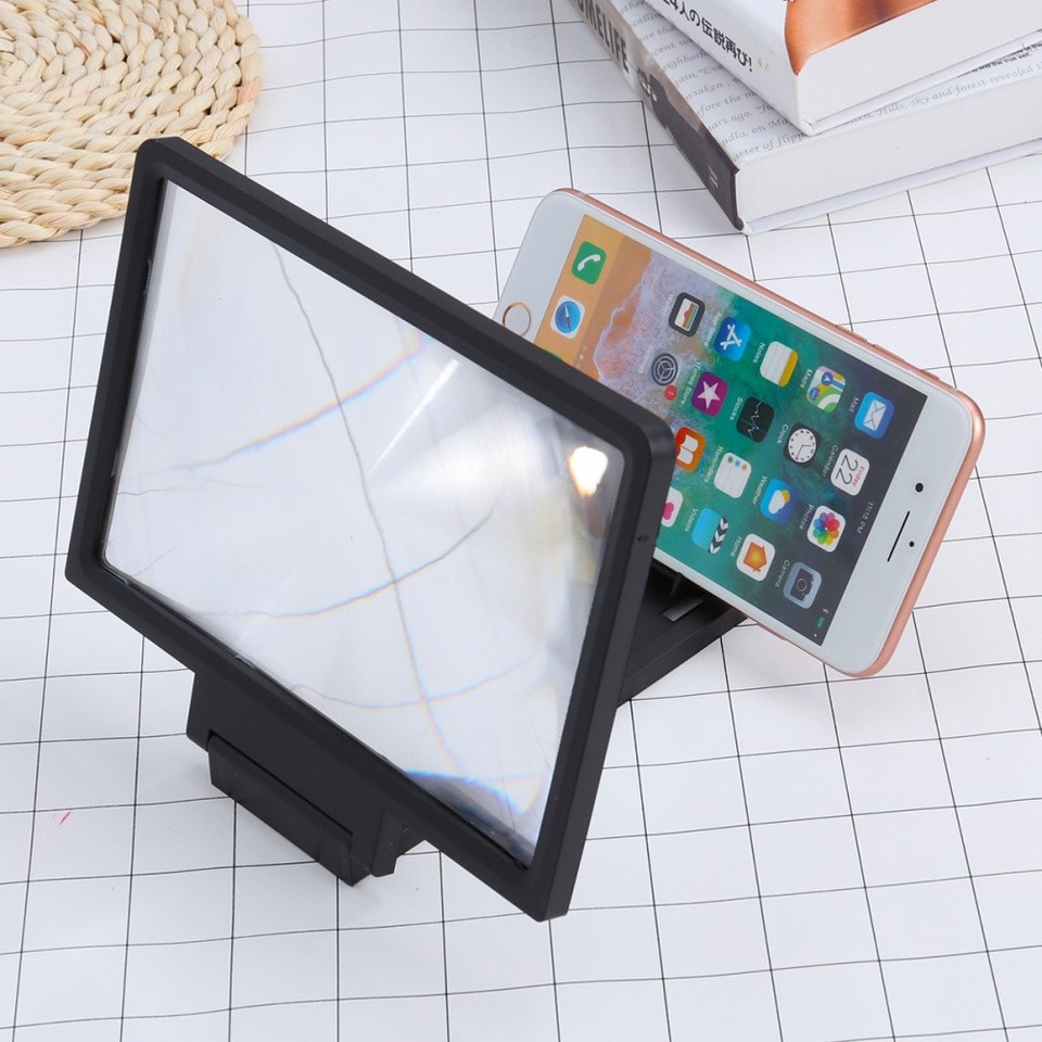 Phone Magnifying Glass Cell Mount Screen Magnifier Mobile Amplifer ...