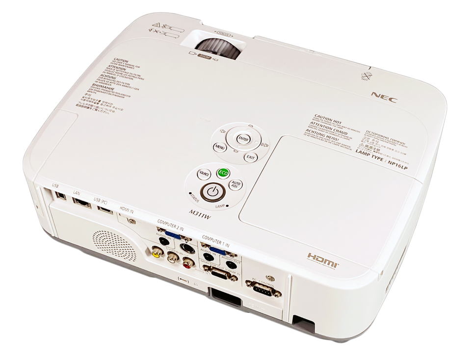 Refurbished NEC NP-M311W 3LCD Projector 3100 Lumens Professional 1080p ...