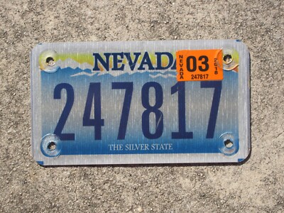 2018 Nevada Motorcycle License Plate The Silver State 247817 | eBay