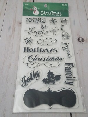 Christmas Crafts clear stamps " Christmas Wish", Holidays jolly family ...