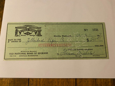 December 6, 1947 Ritzville Trading Company Ritzville, WA Cancelled ...