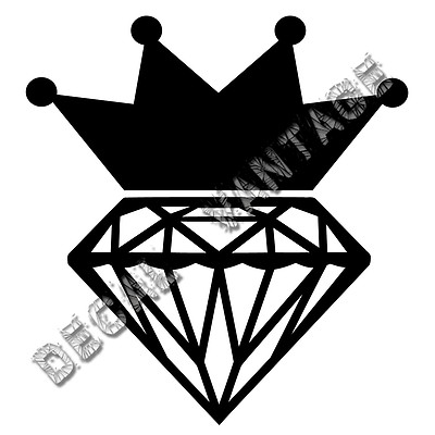 Diamond Crown Vinyl Decal Sticker - Royalty, Luxury - Pick Size & Color ...