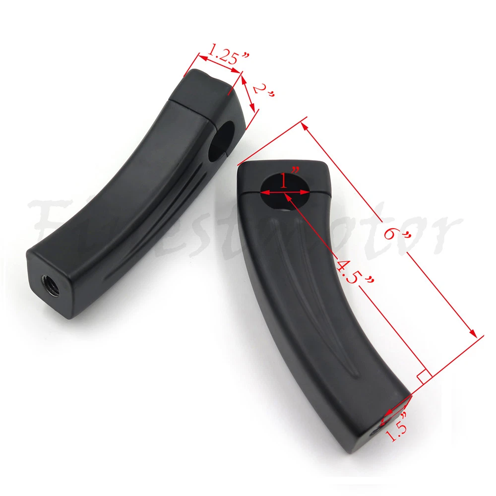 Krator Black Bike Handlebar Pullback Risers 7/8 Compatible, 58% OFF