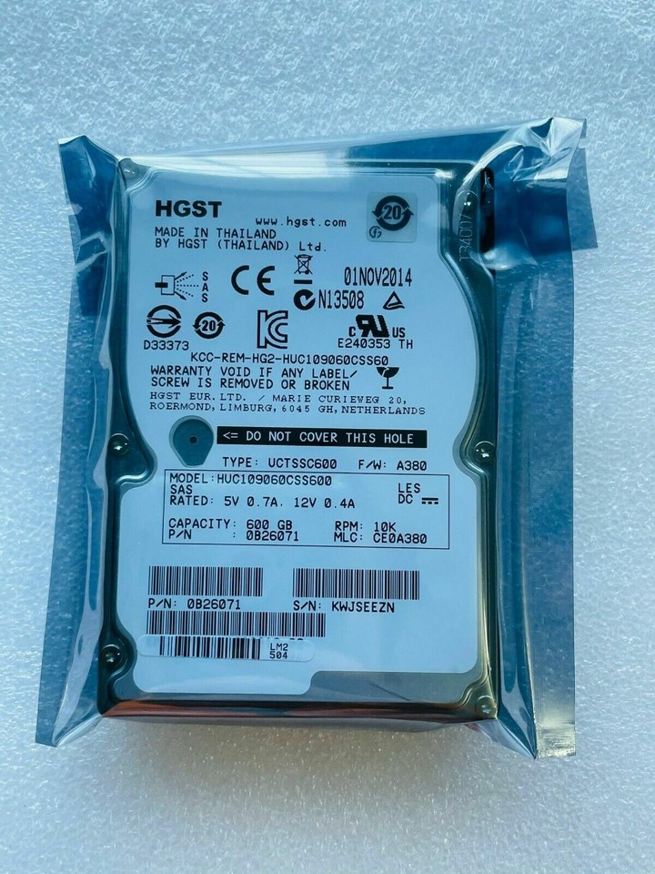 H.G.S.T HUC109060CSS600 600GB 2.5" 6G 10K RPM 64MB SAS HARD DRIVE | eBay