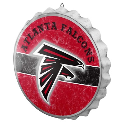 Atlanta Falcons Distressed Bottle Cap Sign 12.5" | eBay
