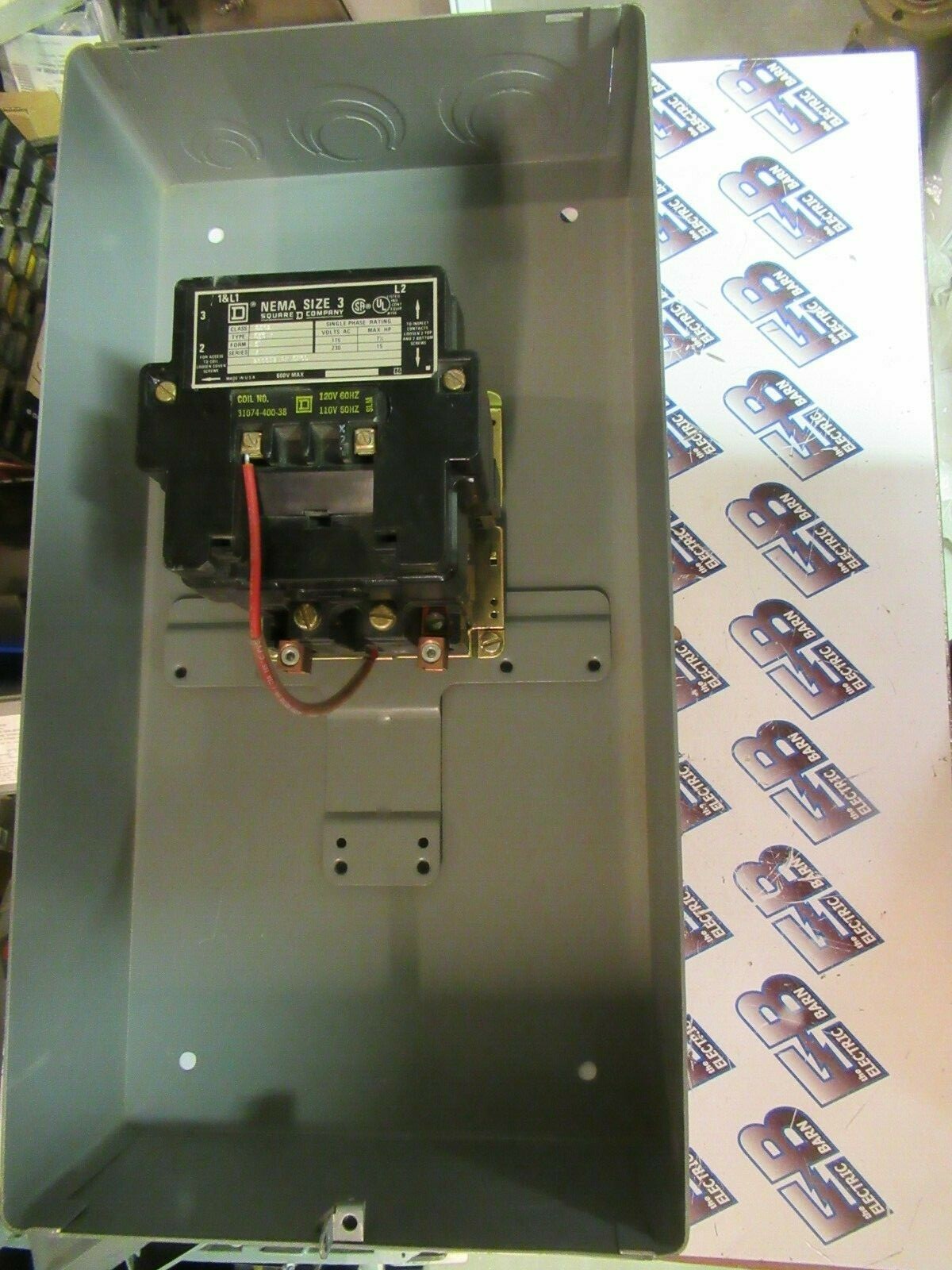 Square D 8502SEG1, Size 3 Enclosed Contactor, 2 Pole, 120 Volt Coil ...