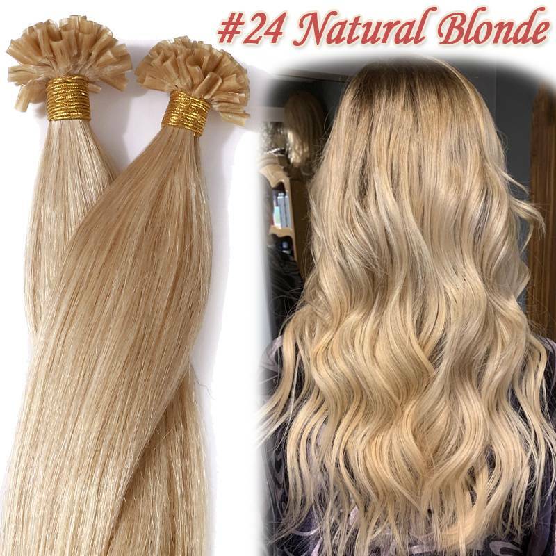 150G Thick Full Head Pre Bonded Keratin Fusion U Nail Tip Human Hair ...