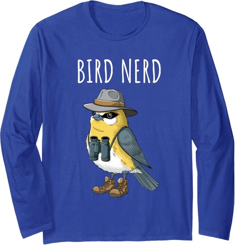 Bird Nerd Funny Bird Watching Bird Lover Watcher Gift Long Sleeve ...