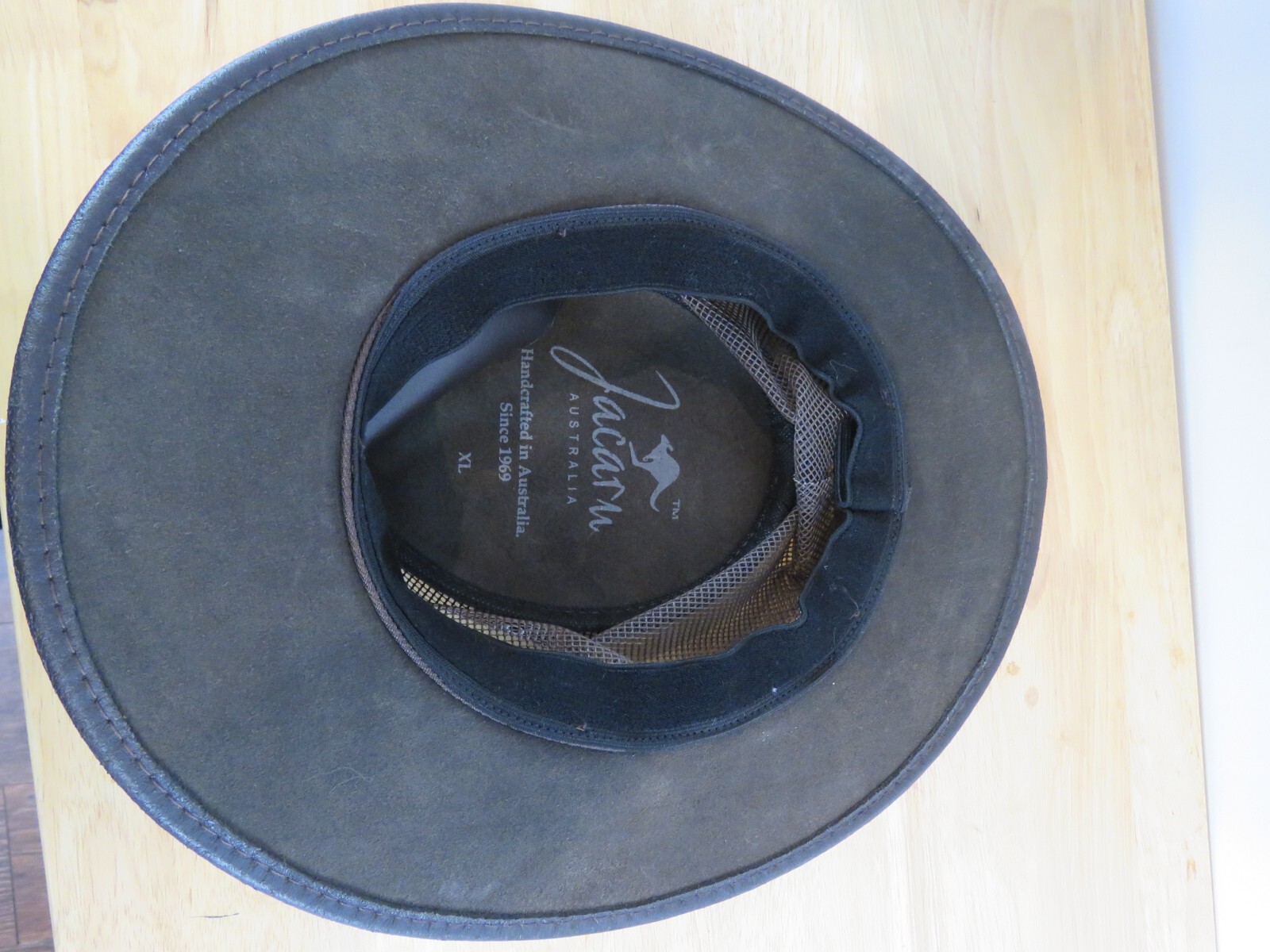 Jacaru Australia XL Swagman Bushman Brown Leather Braided Head Band Hat ...