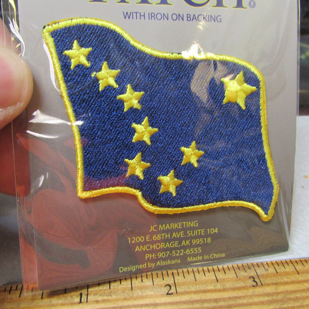 New Alaska iron on embroidered souvenir patch, Alaska Flag, Big Dipper ...